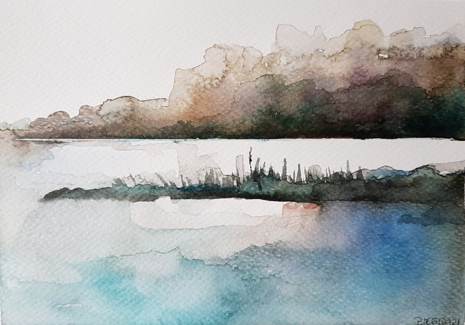 Trzy akwarele-pejzaże - obrazy akwarela - Paulina Lebida - Galeria ...