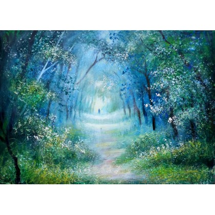 Zielony las - obrazy akryl - Włodzimierz Draczyński - Galeria Sztuki ...